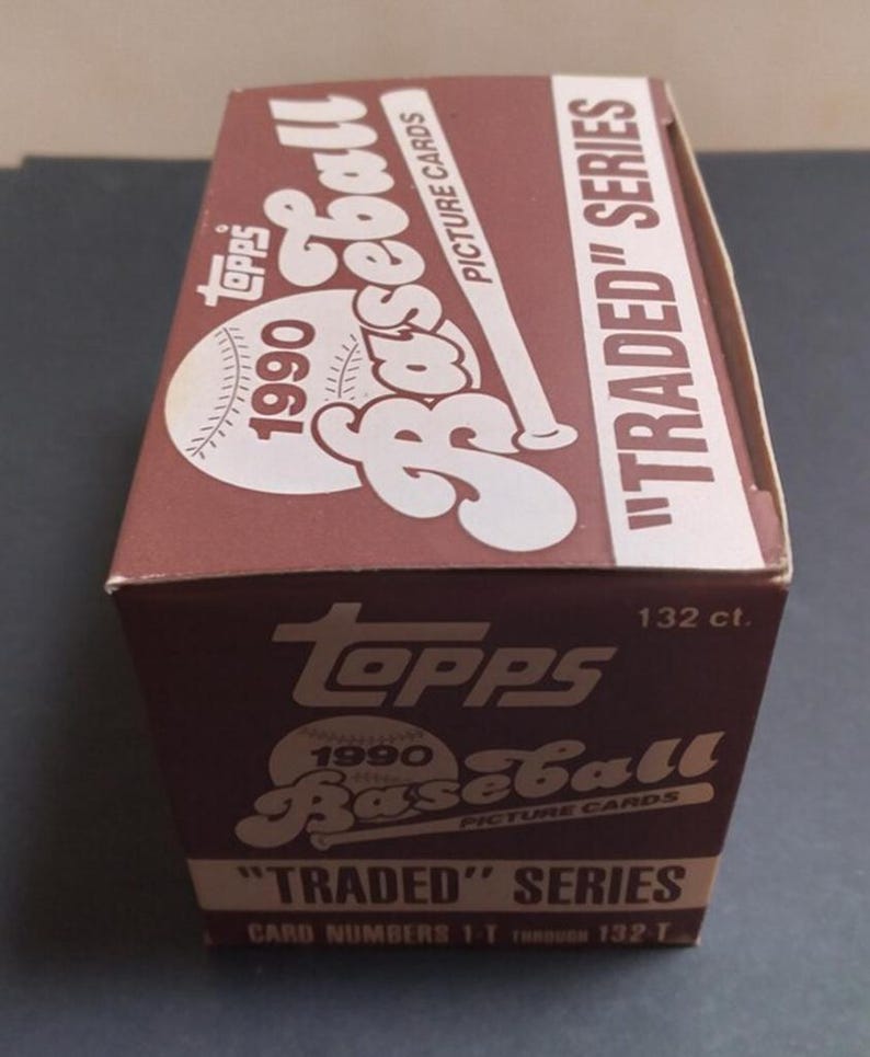 1990 Topps Traded Complete Set New in Box 132 Cards, Frank Thomas, John ...