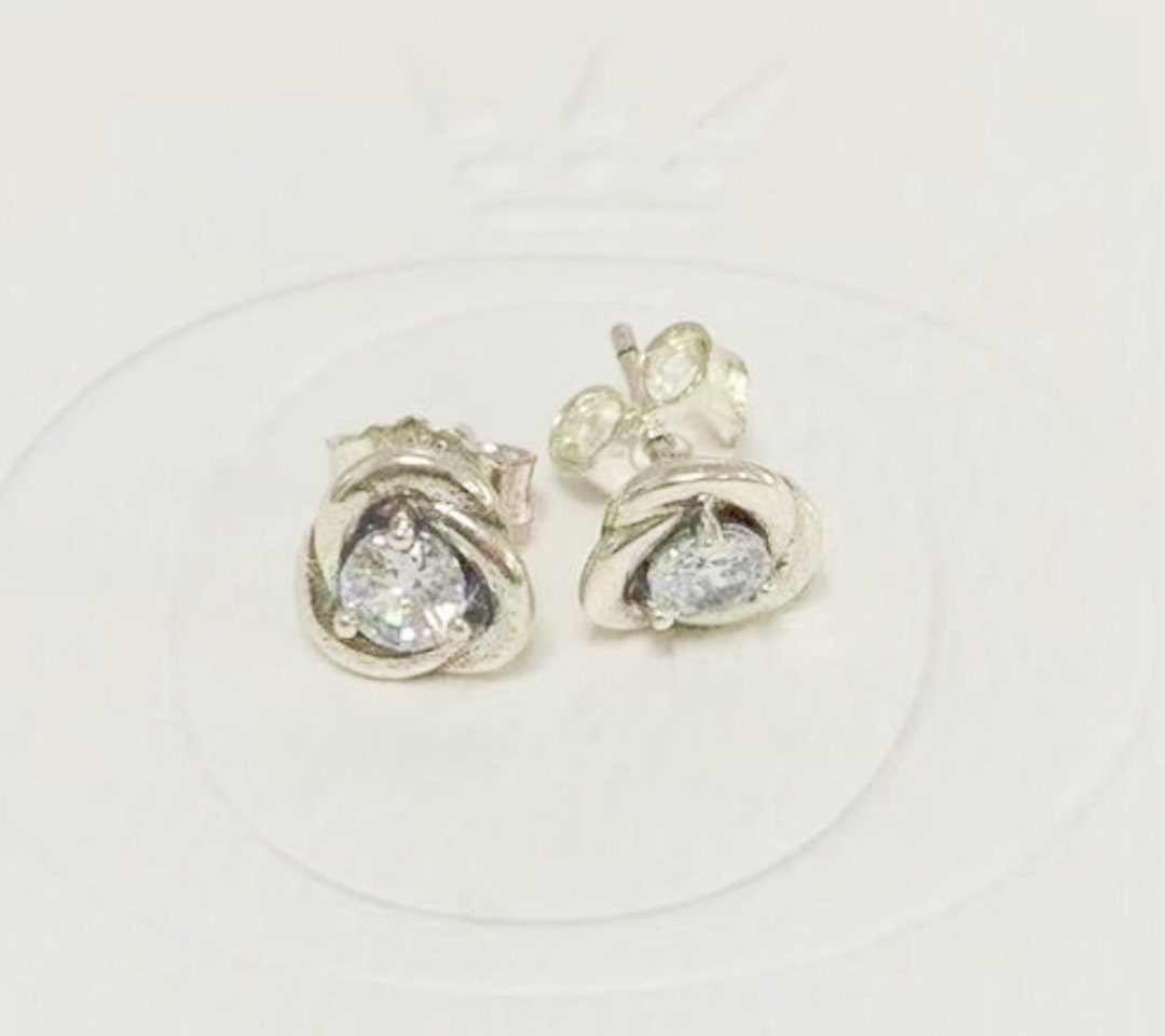 Pandora April Birthstone Eternity Circle Stud Earrings - Etsy