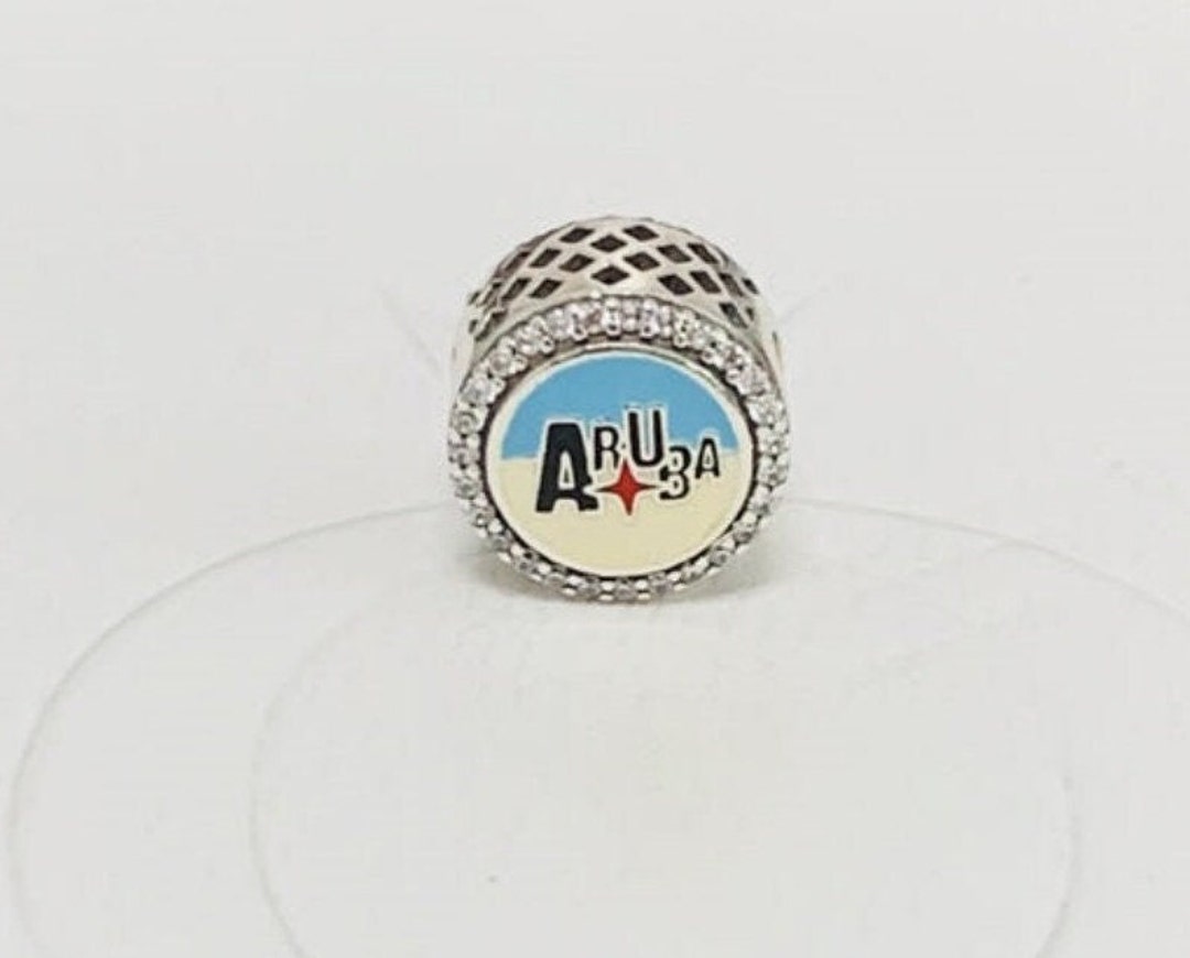 Pandora Aruba Flag Exclusive Dangle Charm Pendant S925 Sterling Silver ...
