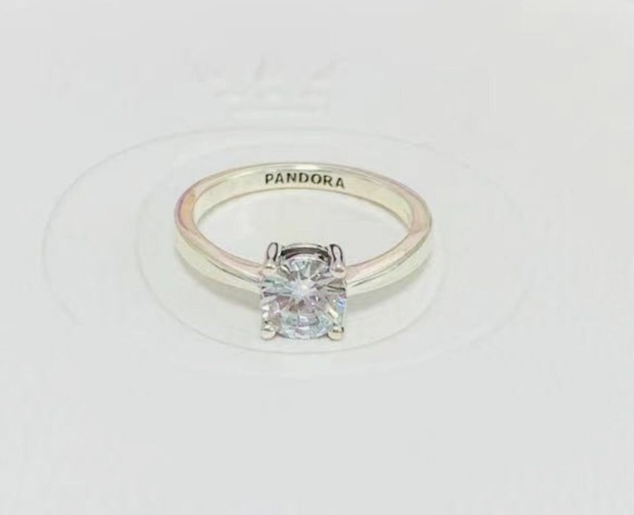 Pandora Sparkling Solitaire Ring - Etsy