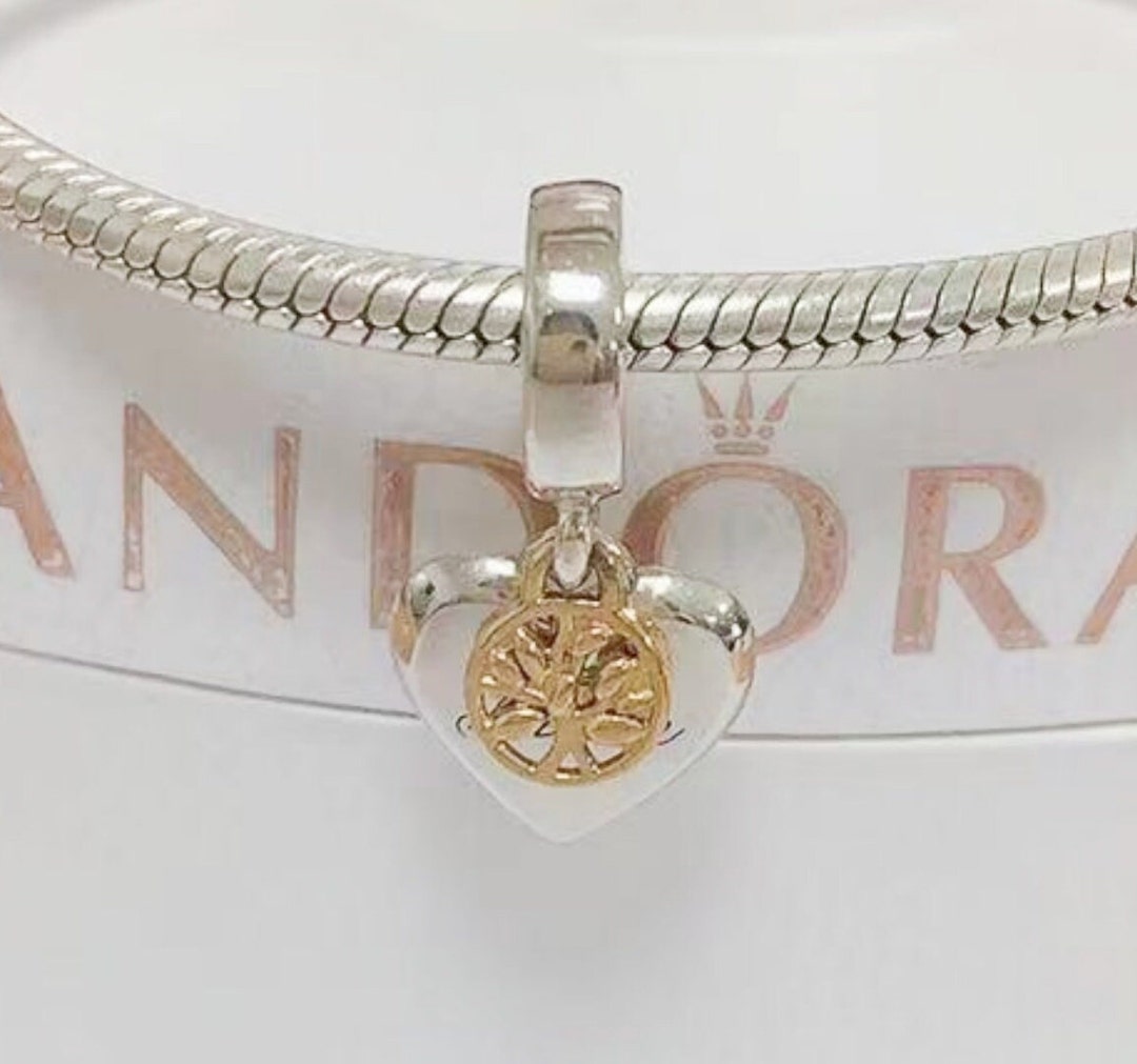 Pandora Two-tone Family Tree & Heart Dangle Charm - Etsy