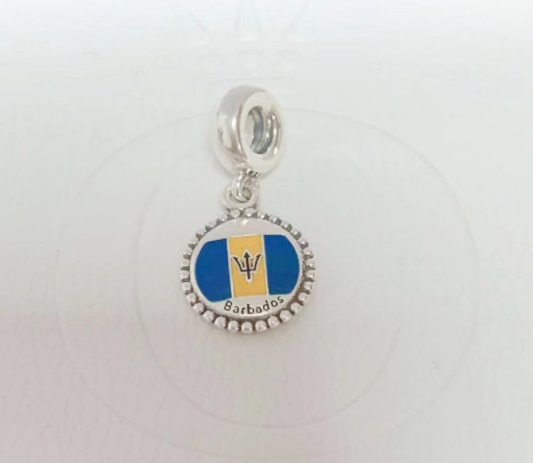 Pandora Barbados Flag Silver Charms for Women Charm Bead Jewellery ...
