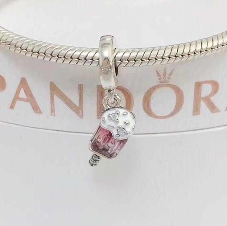 Pandora Sprinkled Popsicle Dangle Charm Pink Popsickle - Etsy