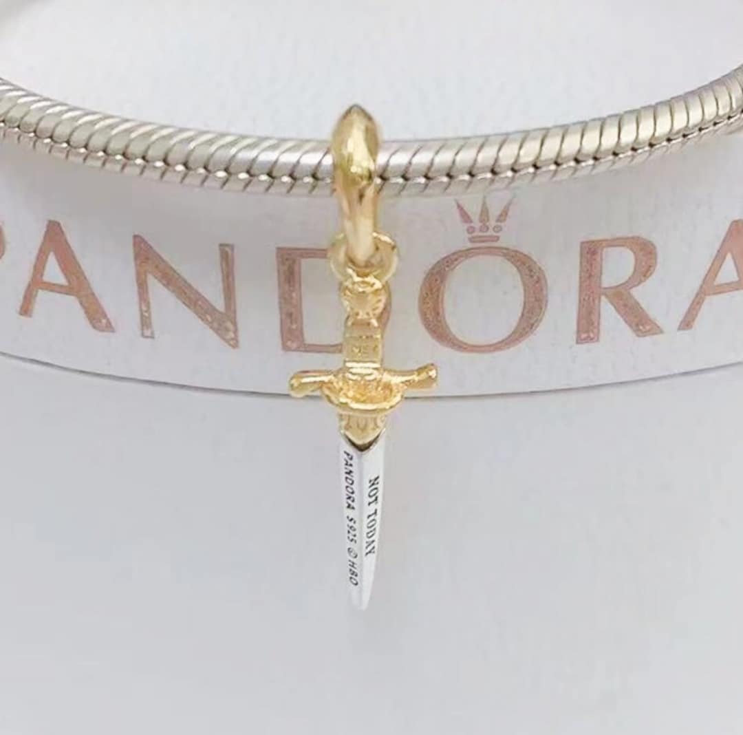 Pandora Games of Throne Sword Two Tone Charm 2024 New Pendant S925 ...