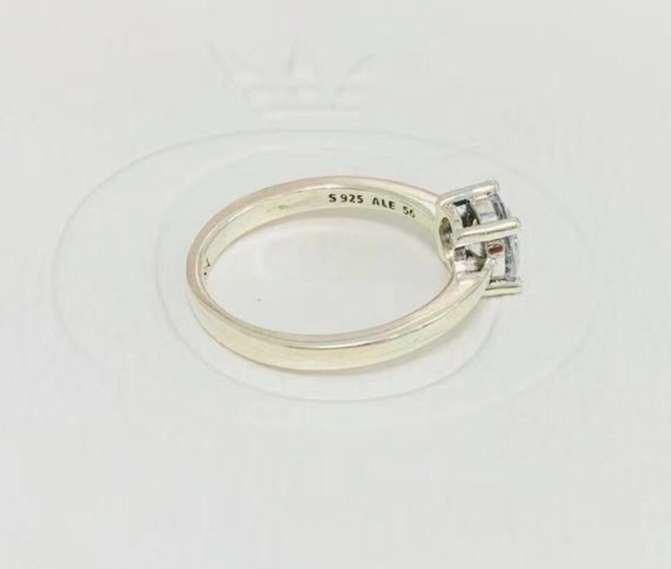 Pandora Sparkling Solitaire Ring - Etsy