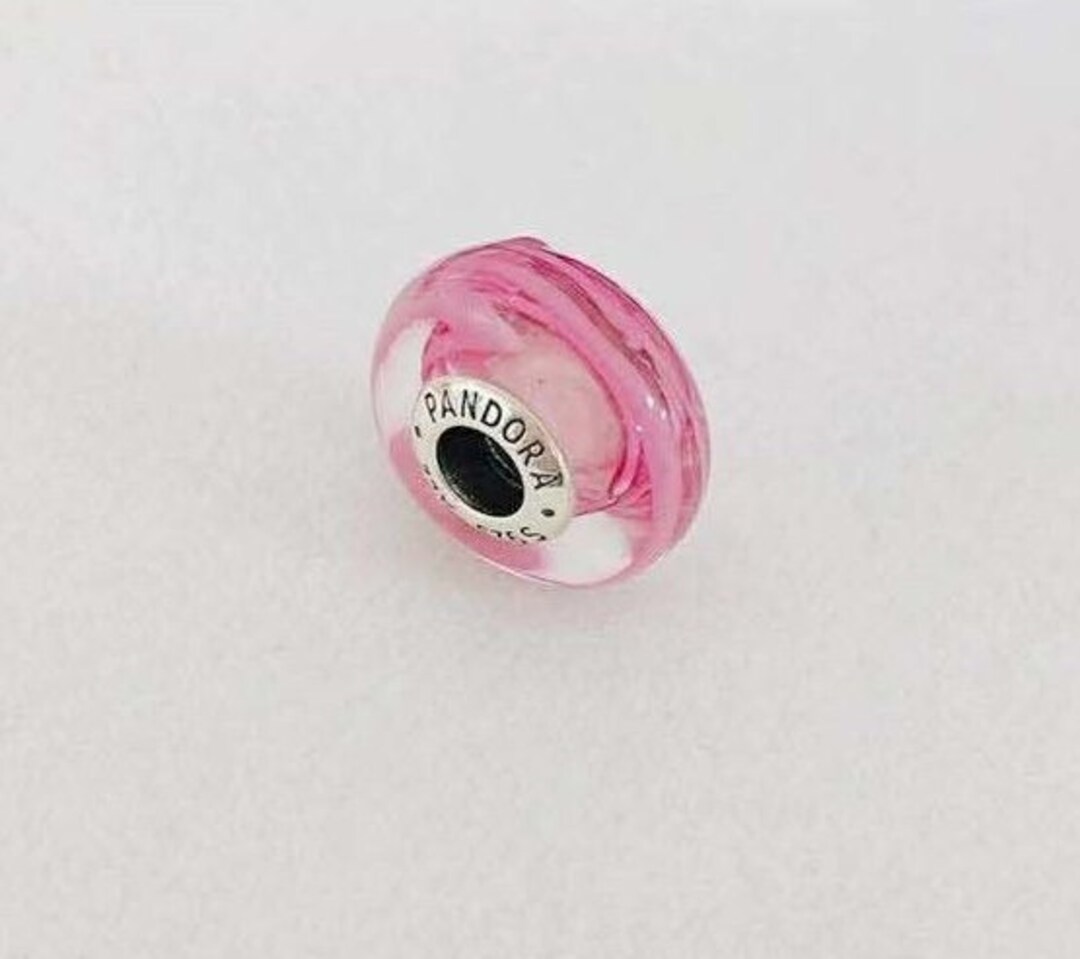 Pink Ribbon Cancer Charm, Murano Glass Charms ,pandora, Bracelet Charms ...