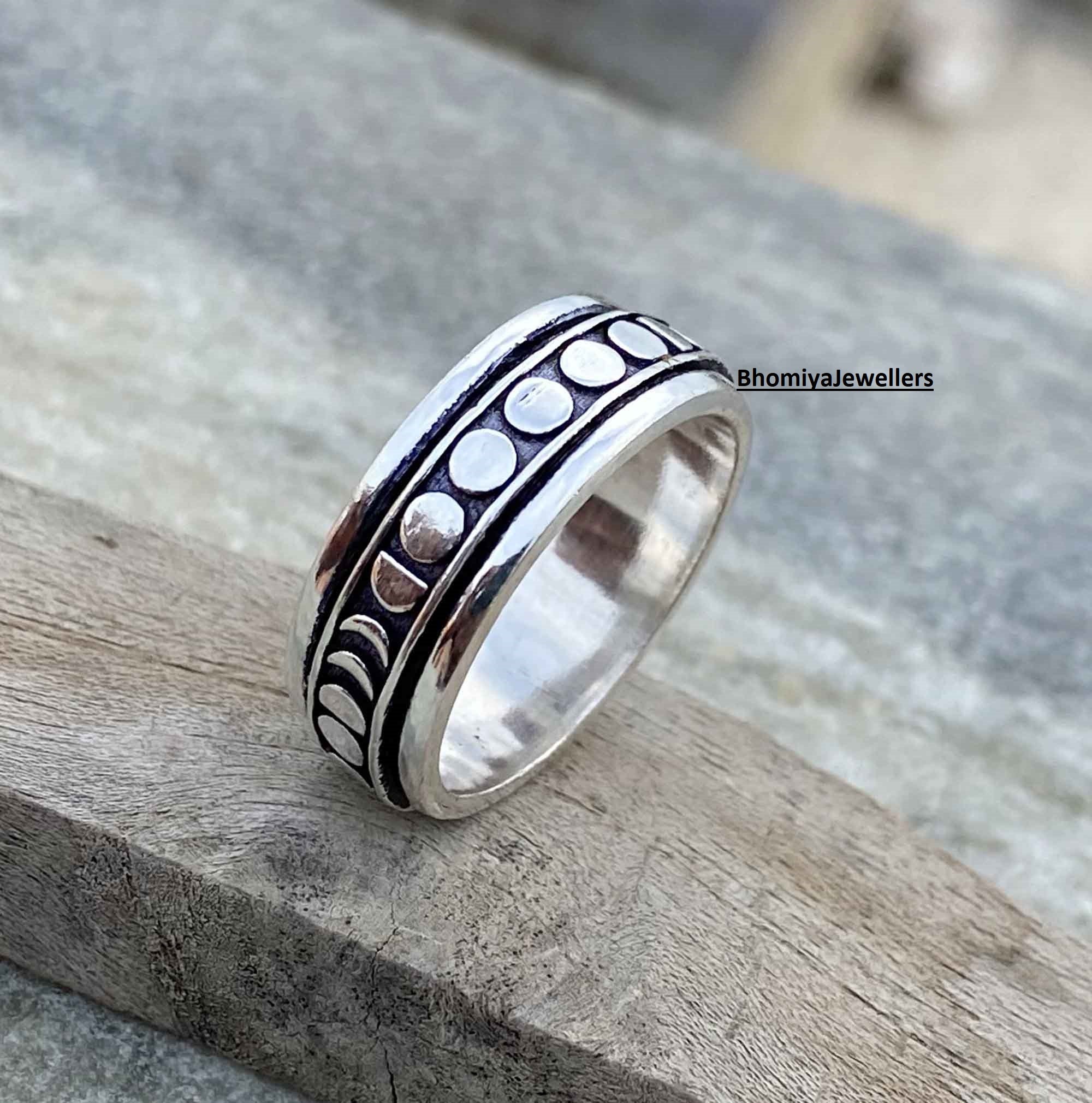 Moon Spinner Ring, Ring Moon, Phases of the Moon Jewelry, Moon Phase ...