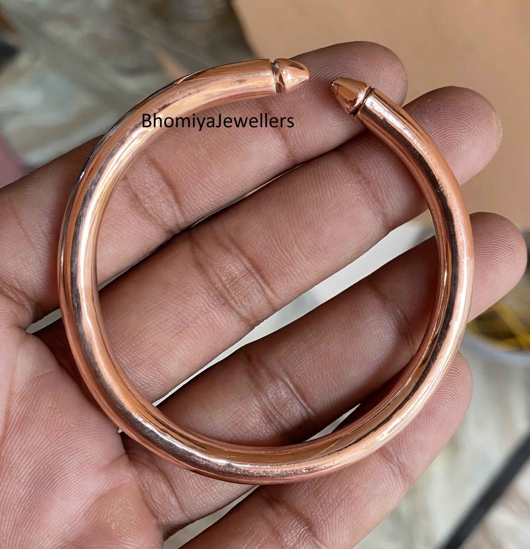 Hammered Copper Bangle Bracelet: Adjustable Boho Healing Jewelry - Etsy