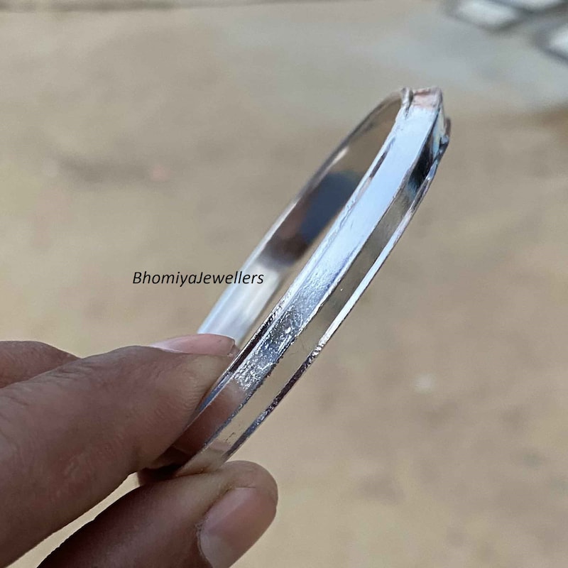 Punjabi Men Silver Bangle - Etsy