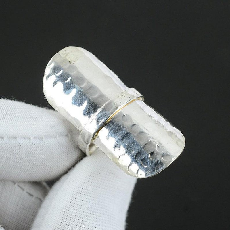 Sterling Silver Long Ring - Etsy