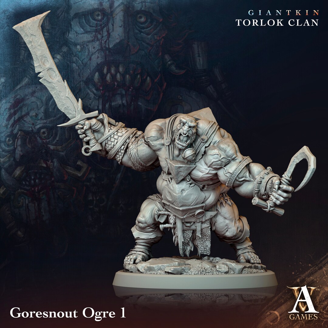 Archvillain Games: Giantkin - Torlok Clan - Goresnout Ogre (4 Options ...