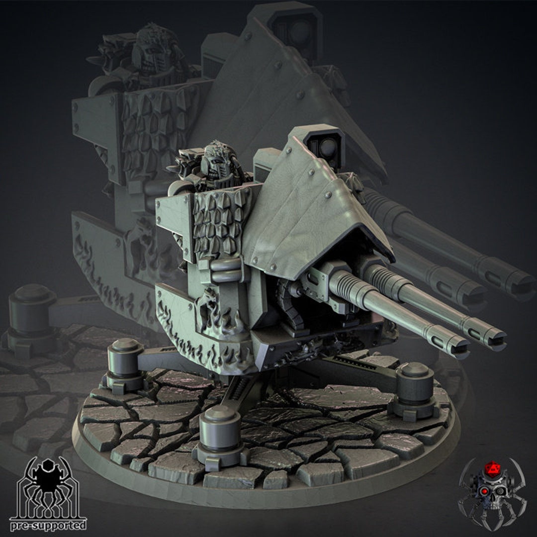 Eightlegsminiatures: Flame Lizards Turret - 32 Mm Tabletop Kit - 3D ...