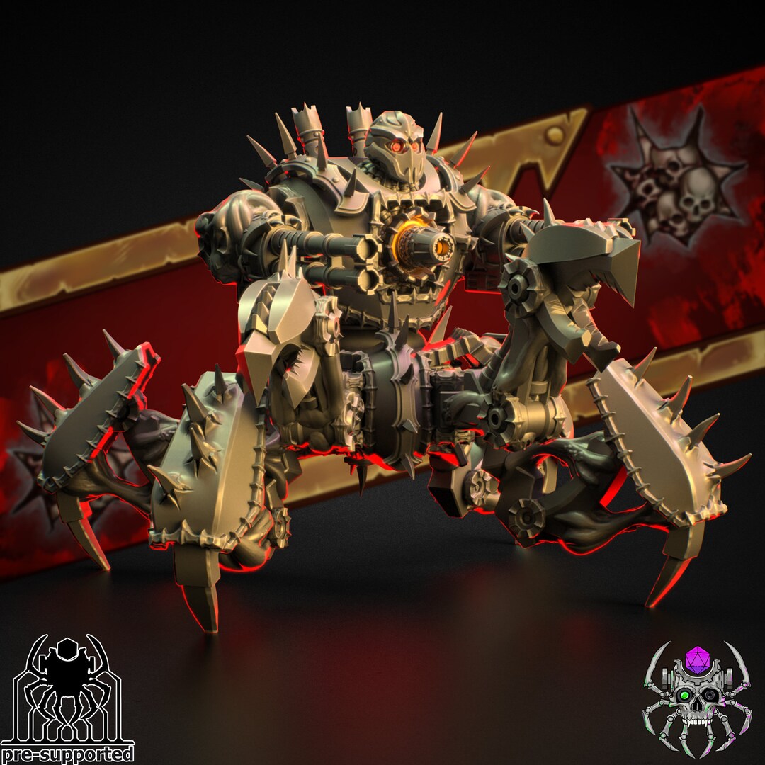 Eightlegsminiatures: the Fallen Destructor Mech - 32 Mm Tabletop Kit ...