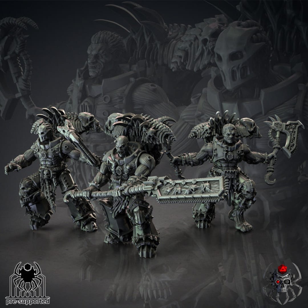 Eightlegsminiatures: the Fallen Cursed Gladiators Squad (3 Minis) - 32 ...