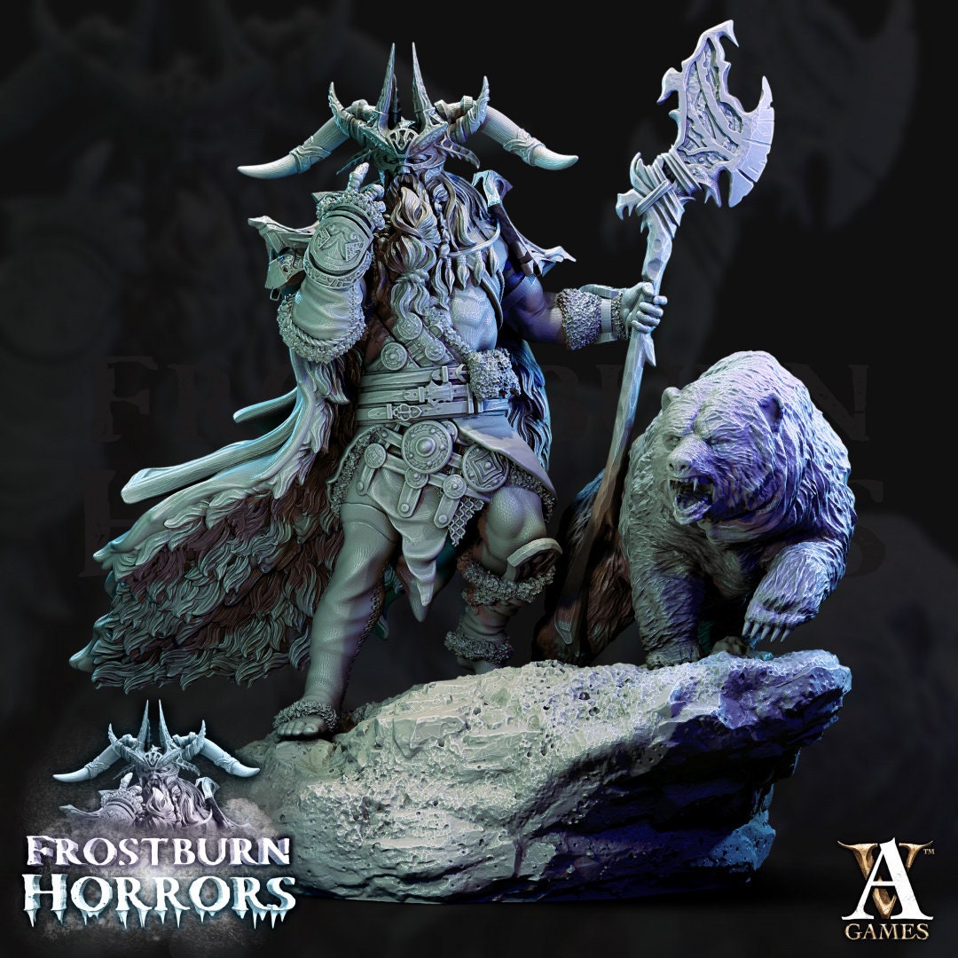 Archvillain Games: Frostburn Horrors Frost Giant Jarl 32 Mm Miniature ...