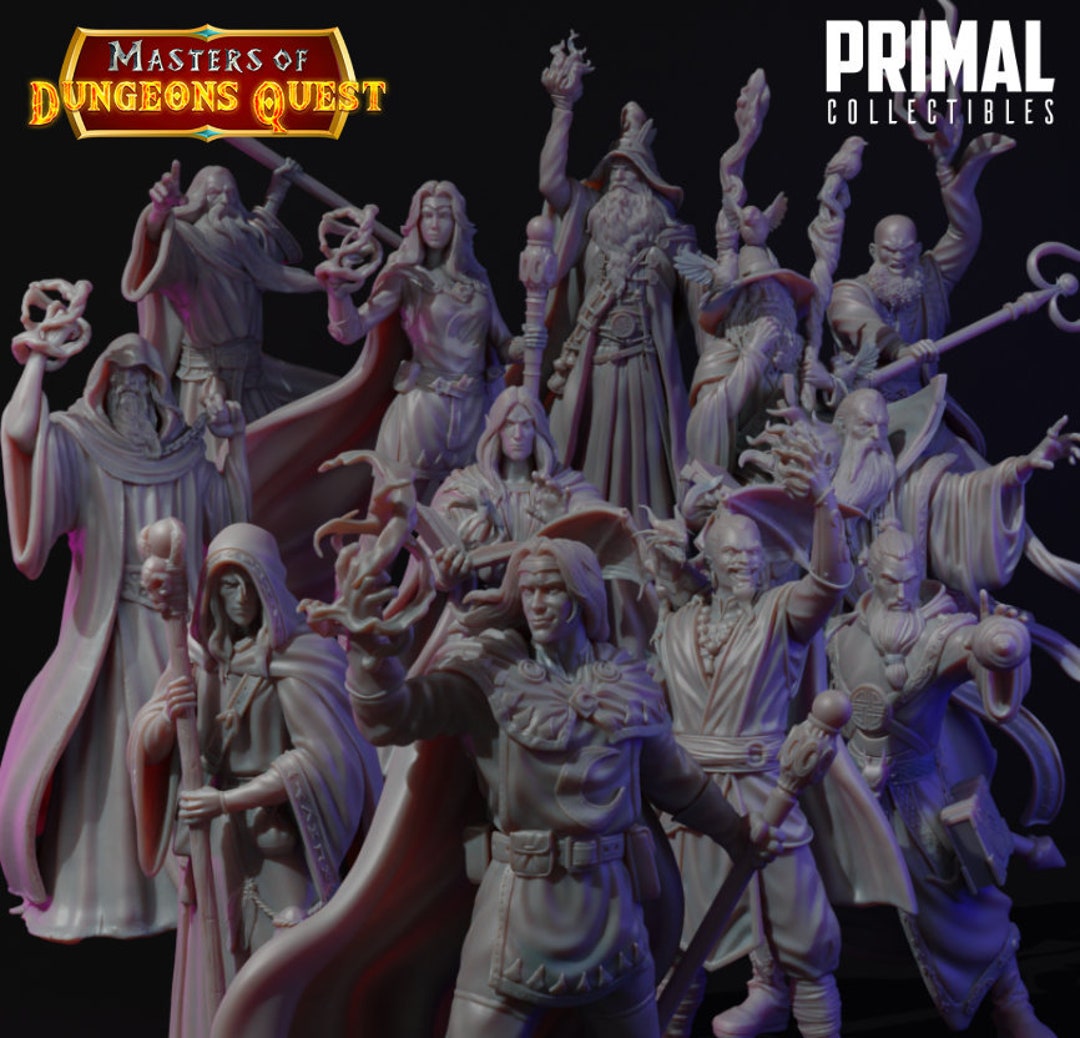 PRIMAL Collectables: Masters of Dungeons Quest Wizard 12 Variants 32 Mm ...