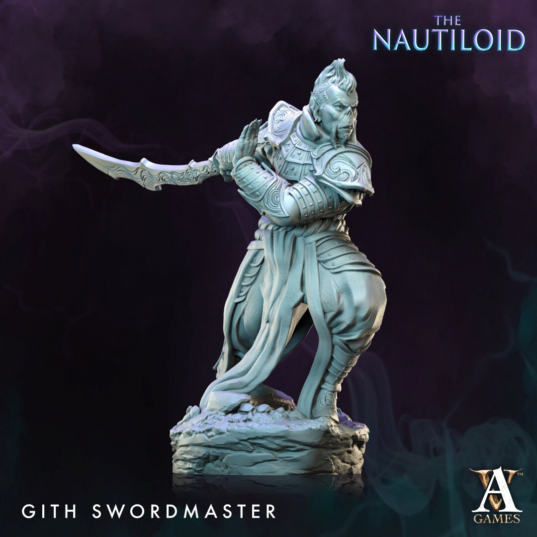 Archvillain Games: the Nautiloid Gith Swordmaster 32 Mm Miniature 8K 3D ...