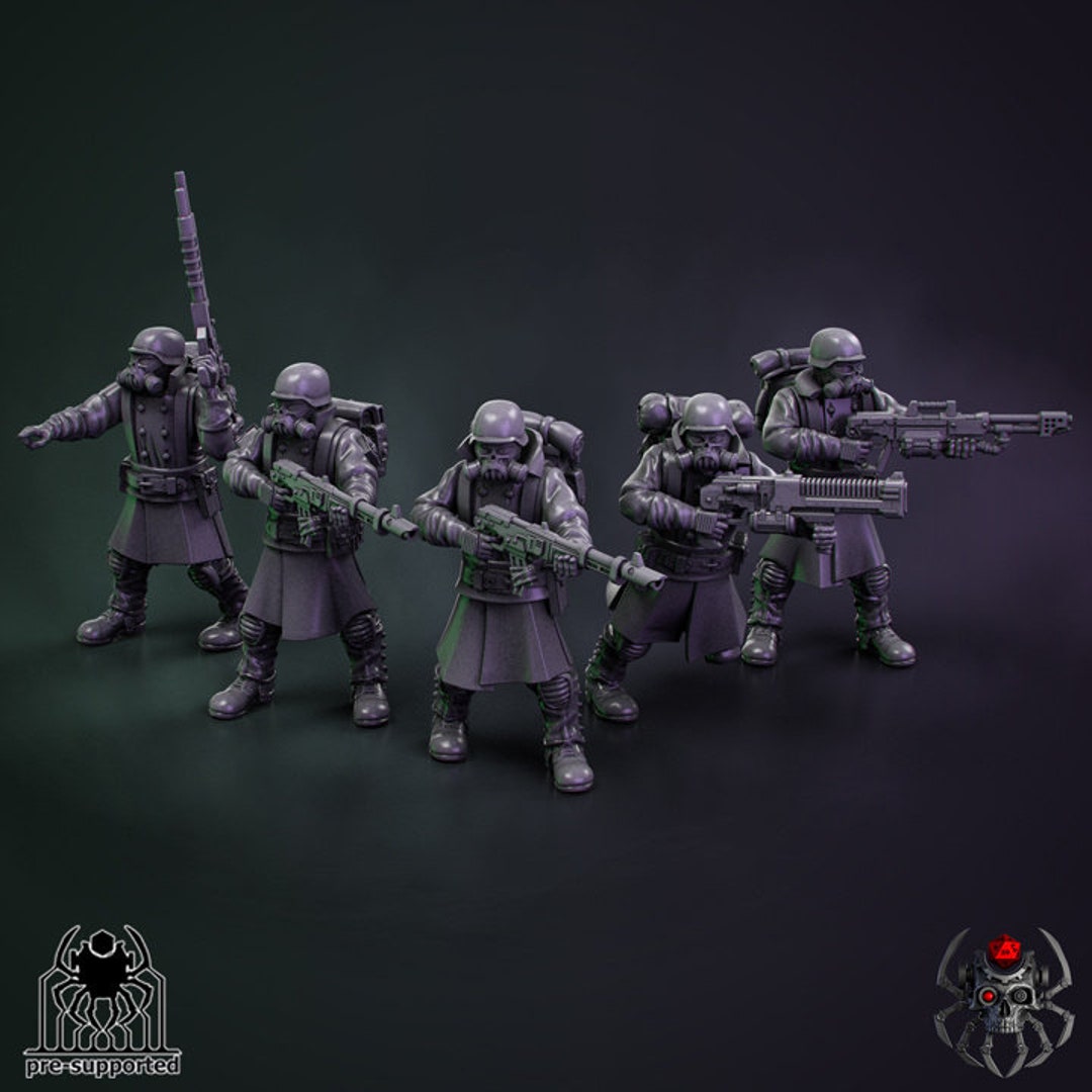 Eightlegsminiatures: Infantry Corps Armageddon Squad 5 Minis 32 Mm ...