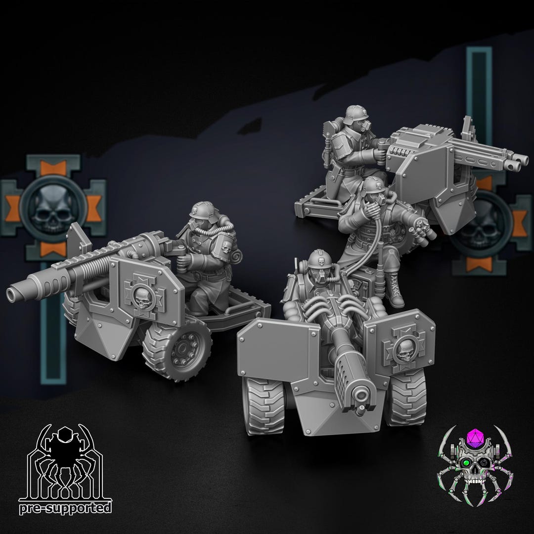 Eightlegsminiatures: Korps of Ashes Fire Support Team Turret Miniature ...