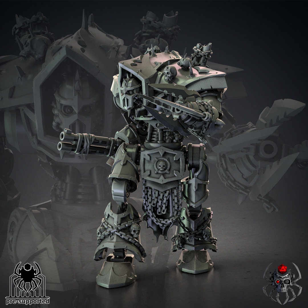 Eightlegsminiatures: the Fallen Exterminator Mech - 32 Mm Tabletop Kit ...