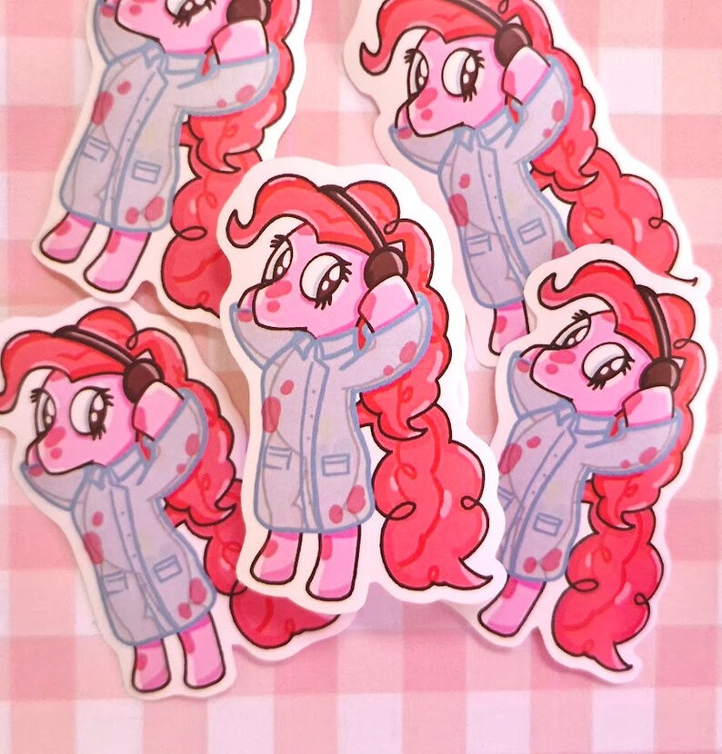 Pinkie Pie X Patrick Bateman Glossy Sticker - Etsy UK