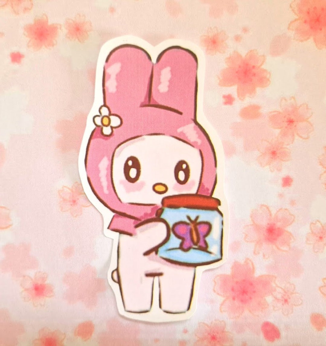 My Melody X Animal Crossing Matt Sticker - Etsy