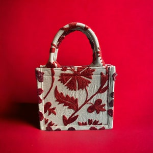 Pomegranate Bag, Small Red Tote Bag, Christmas Gift, Red Christmas Gift ...