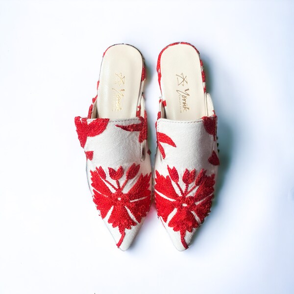 Embroidered Slippers - Etsy