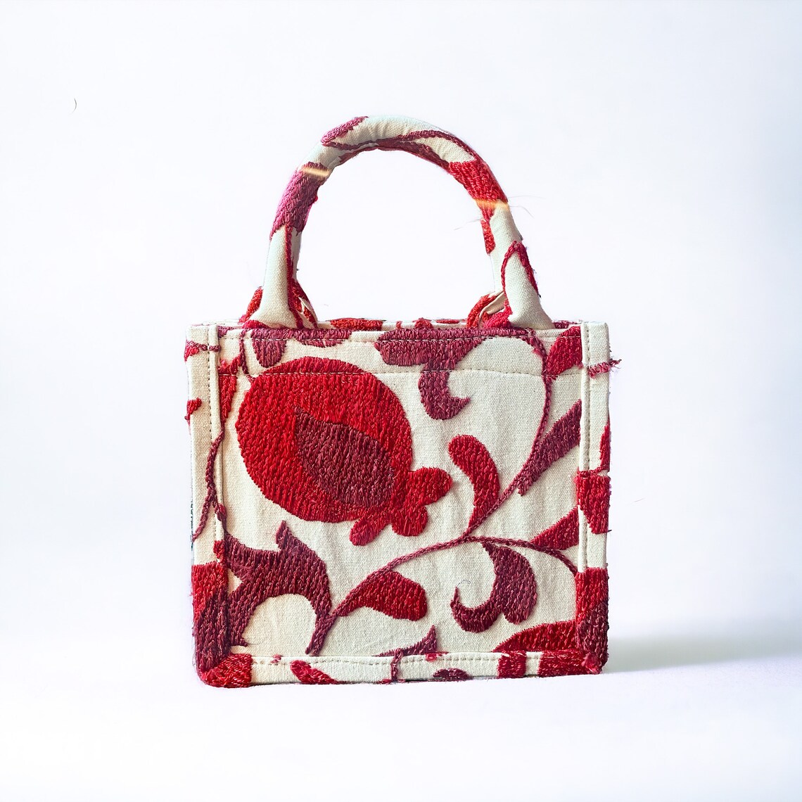 Pomegranate Bag, Small Red Tote Bag, Christmas Gift, Red Christmas Gift ...