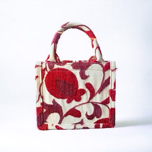 Pomegranate Bag, Small Red Tote Bag, Christmas Gift, Red Christmas Gift ...
