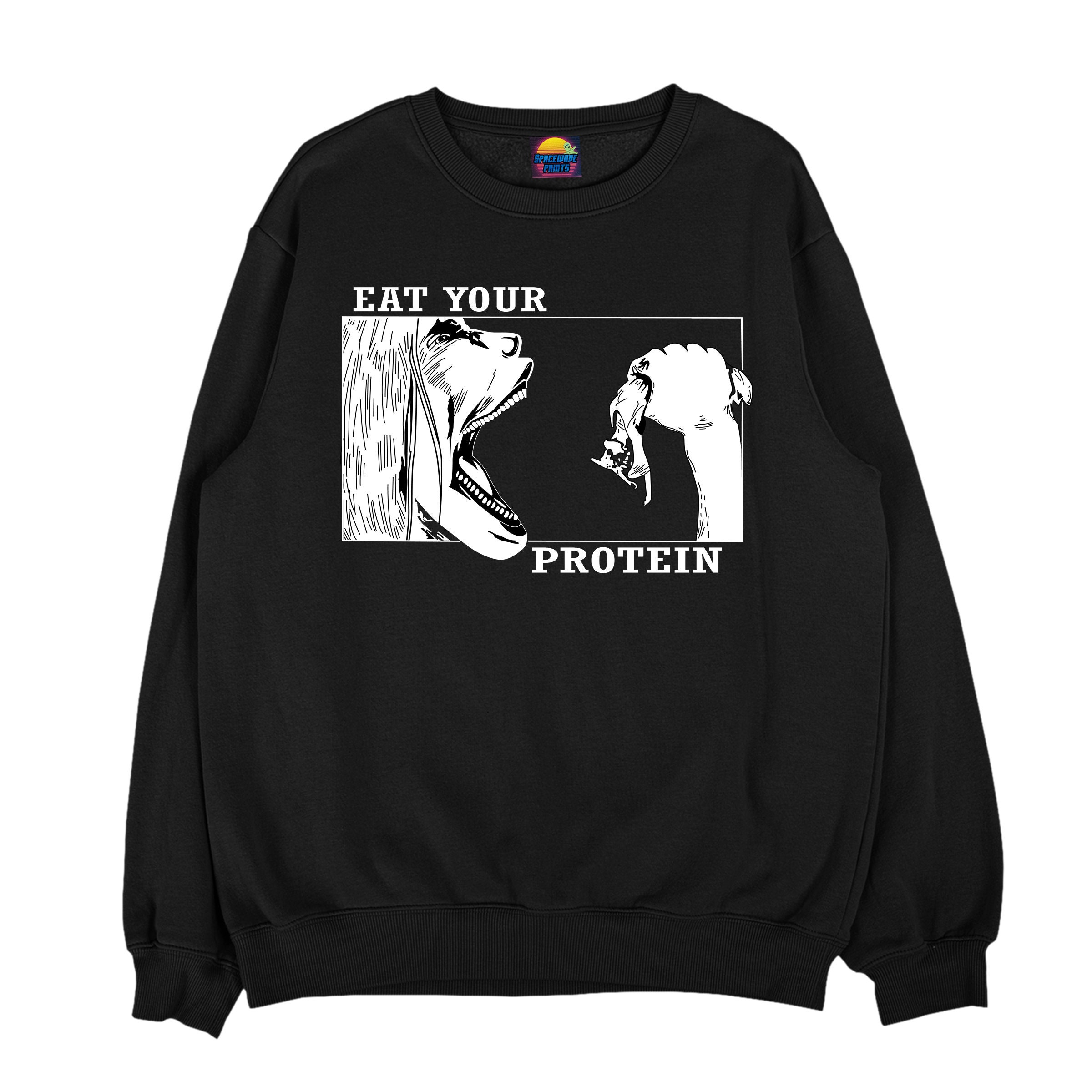 Funny Anime Sweatshirt, Eat Your Protein, Japanese Anime Manga Gift ...