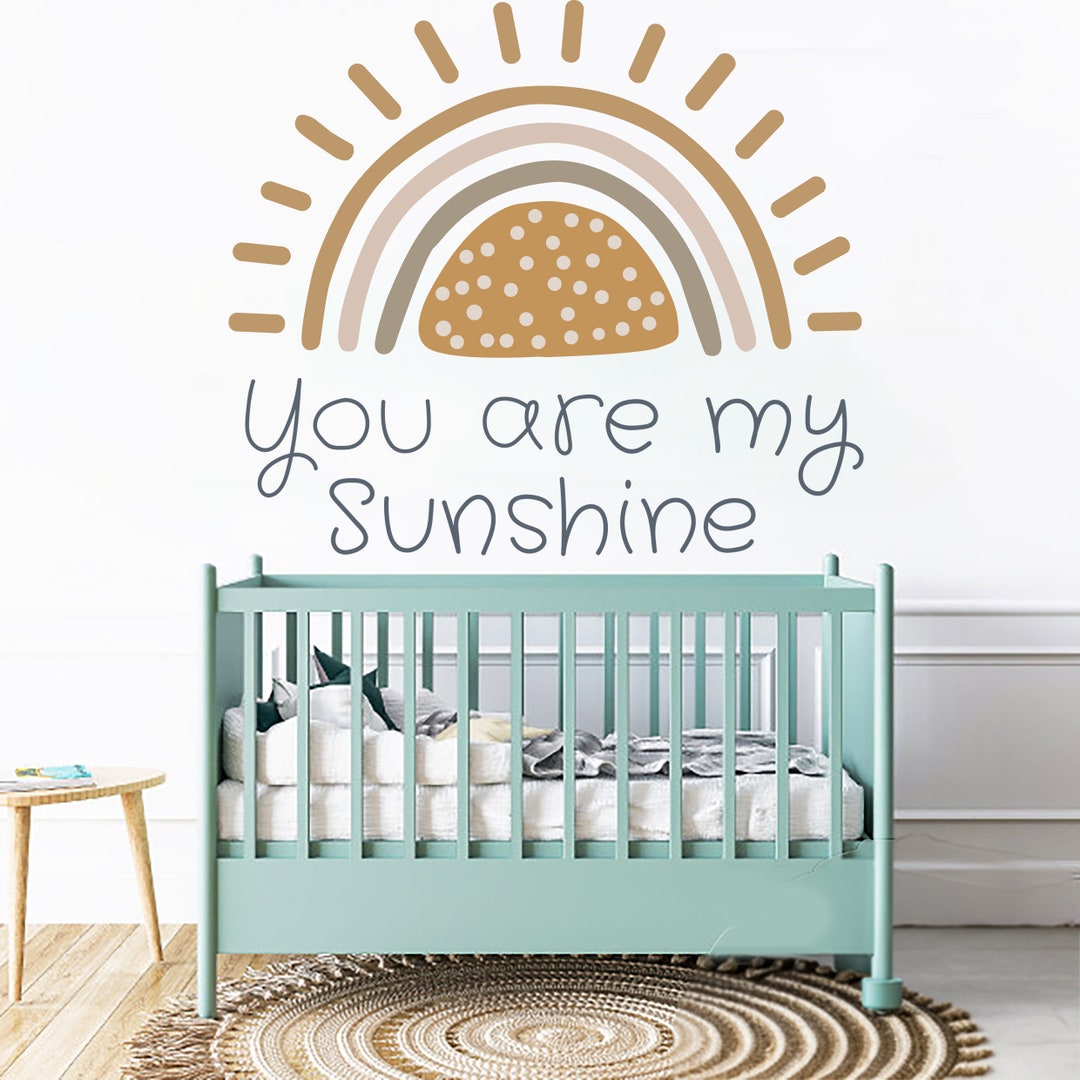 Peel and Stick Sunshine Wall Decal Neutral Boho Sunny Day Wall Sticker ...