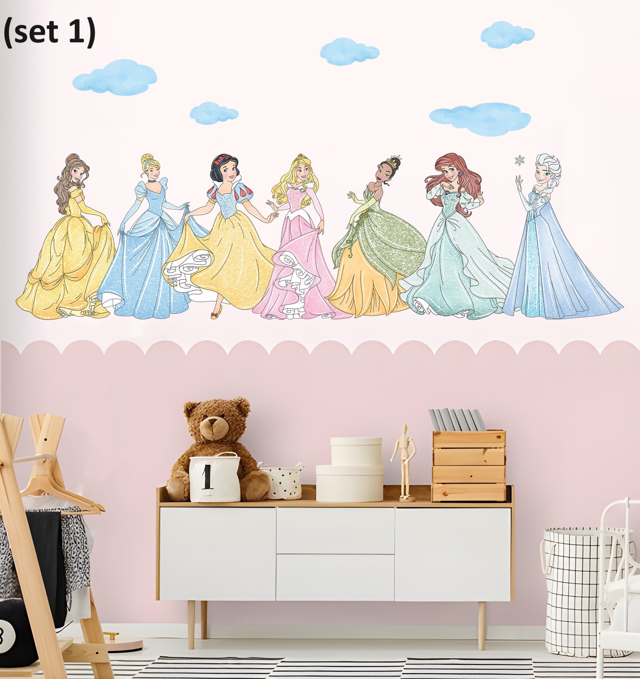Disney Princess Wall Sticker for Girls Princess Wall Decal Nursery ...