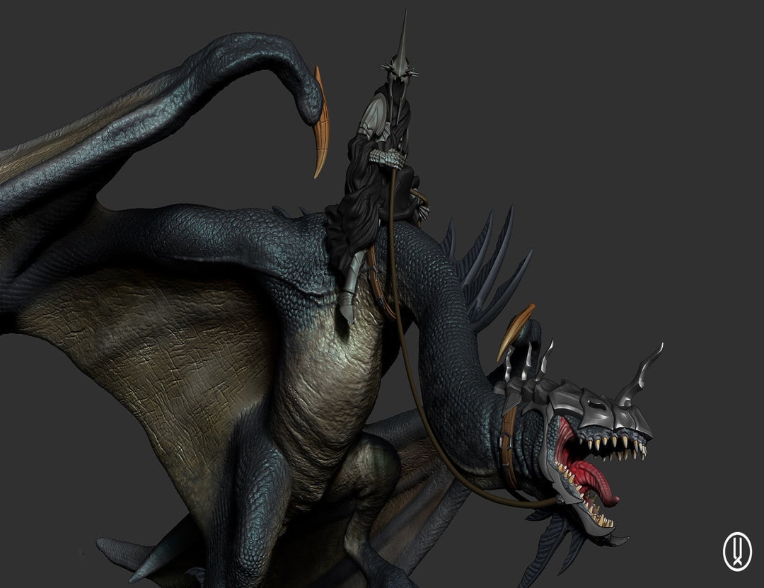 3D Nazgul Diorama Stl File 3D Printer Files 3D Print File 3D Miniatures ...