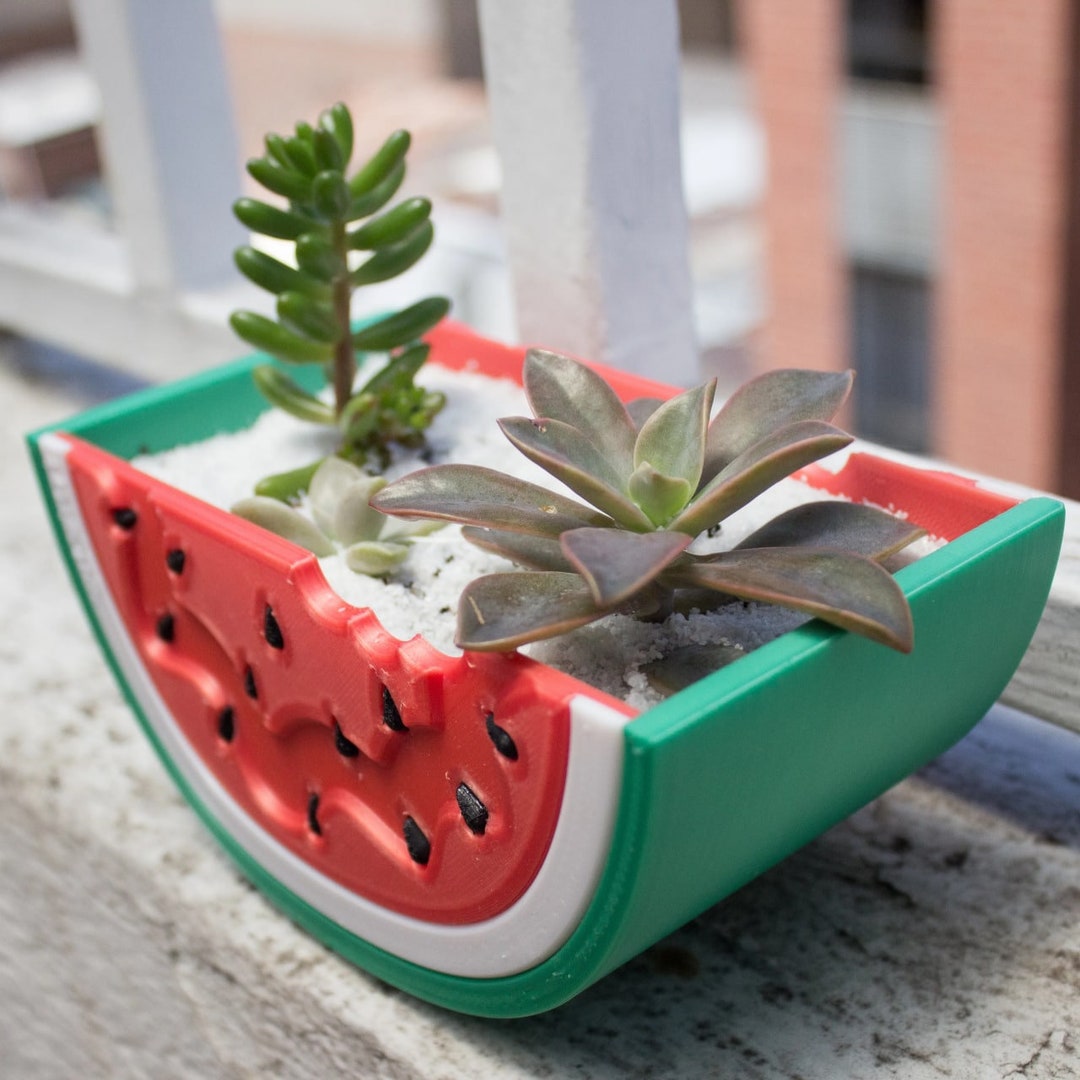 3D Watermelon Planter Stl File 3D Printer Files 3D Print File Planter ...