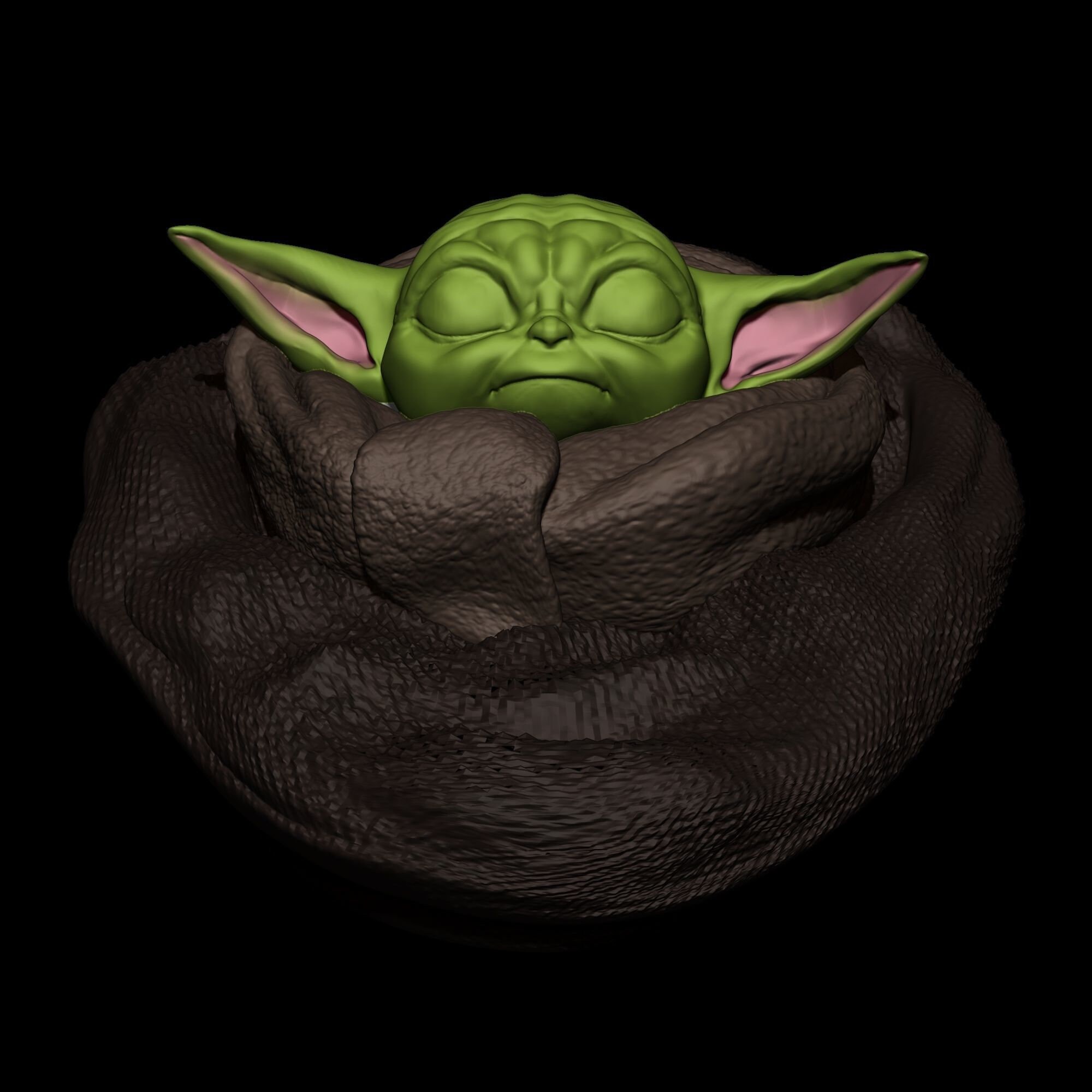 3D Baby Yoda STL Pack 3D Baby Yoda Printer Files Baby Yoda Bust 3D ...