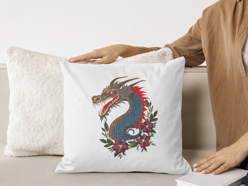Chinese Dragon Embroidery Pattern, PDF Instant Download, Cross-stitch ...