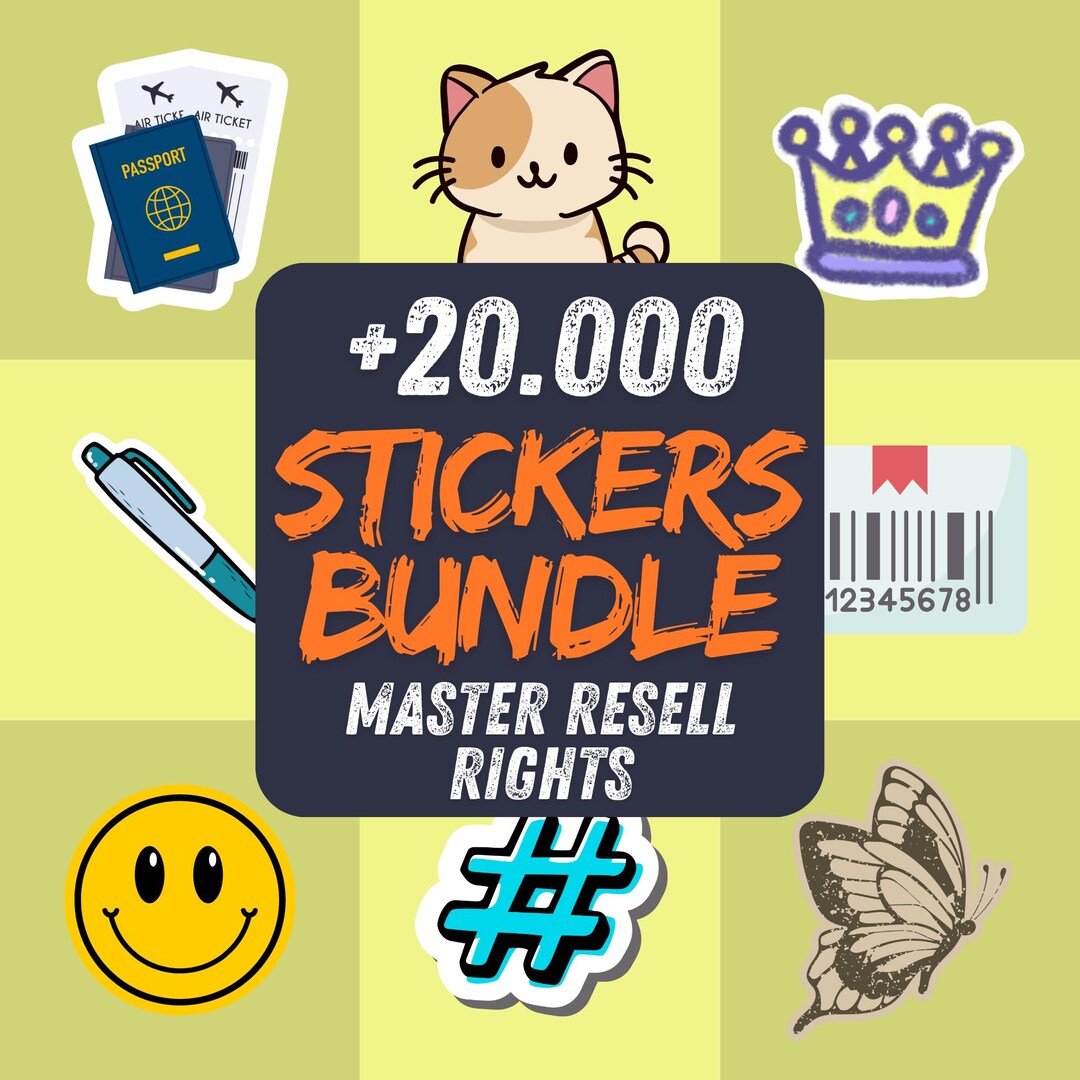 Sticker Designs Bundle, 20.000 Digital Sticker Pack, Stickers Bundle ...