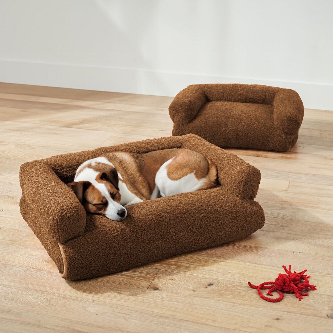 Teddy Dog Bed With Armrests Cat Bed Hypoallergenic Luxury Pet - Etsy