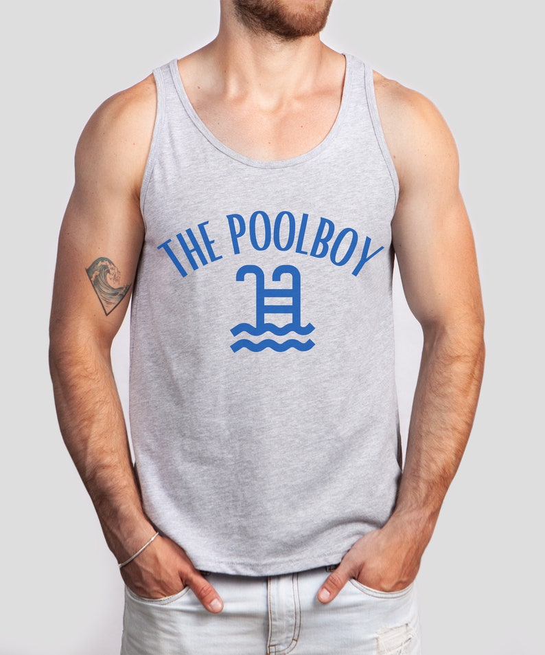 Mens Summer Tank Poolboy Pool Boy Shirt Lawn Guy Mens - Etsy