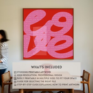 Hand-drawn Valentines Day Love Wall Art Set Romantic Love Decor Poster ...