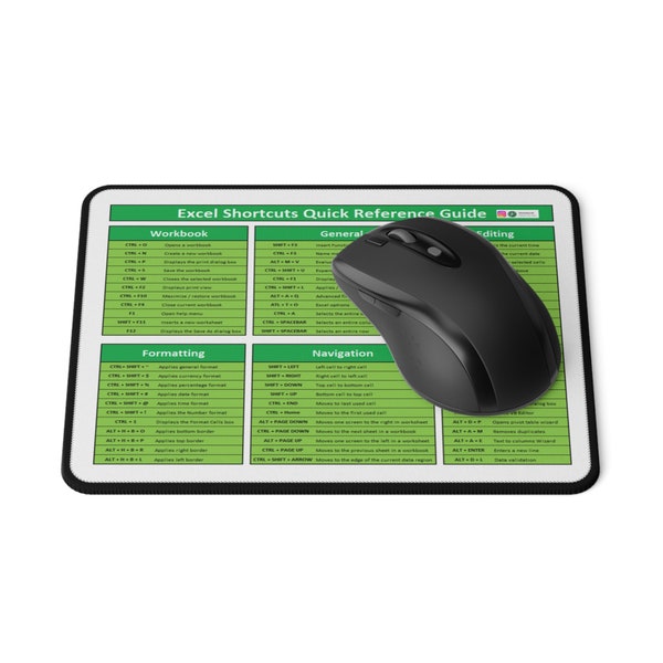 Excel Shortcut Mouse Pad - Etsy Australia