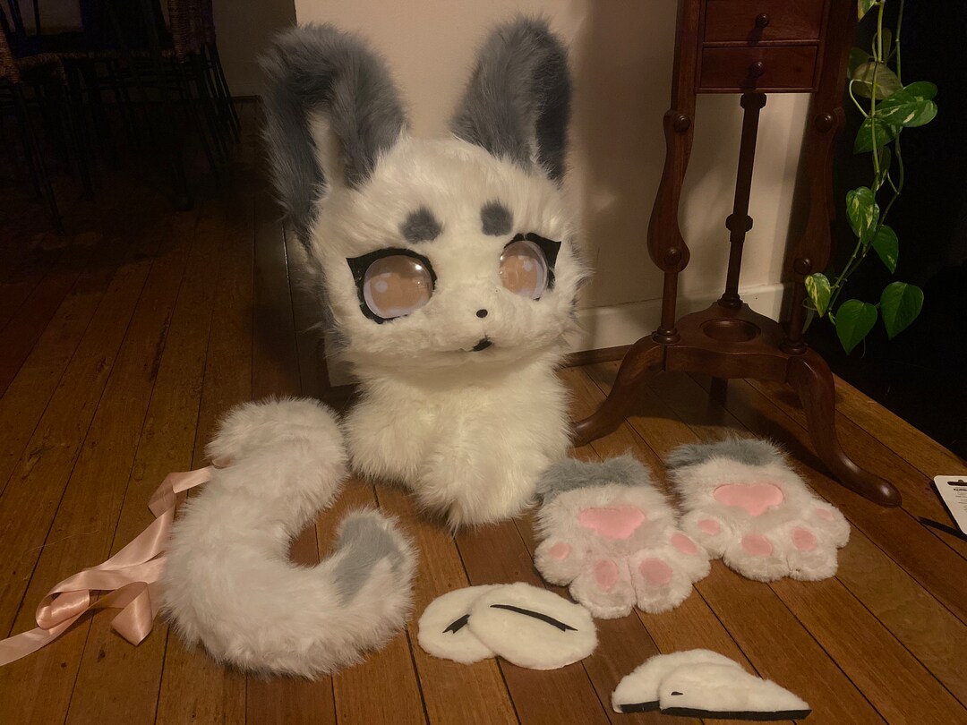 Kemono Furry Fursuit Partial Set Head Paws Eyelids & Tail - Etsy Canada