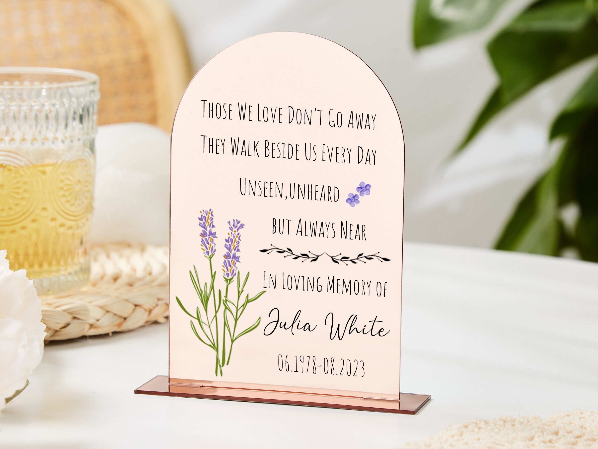 In Loving Memory Table Signmemorial Signacrylic Wedding - Etsy