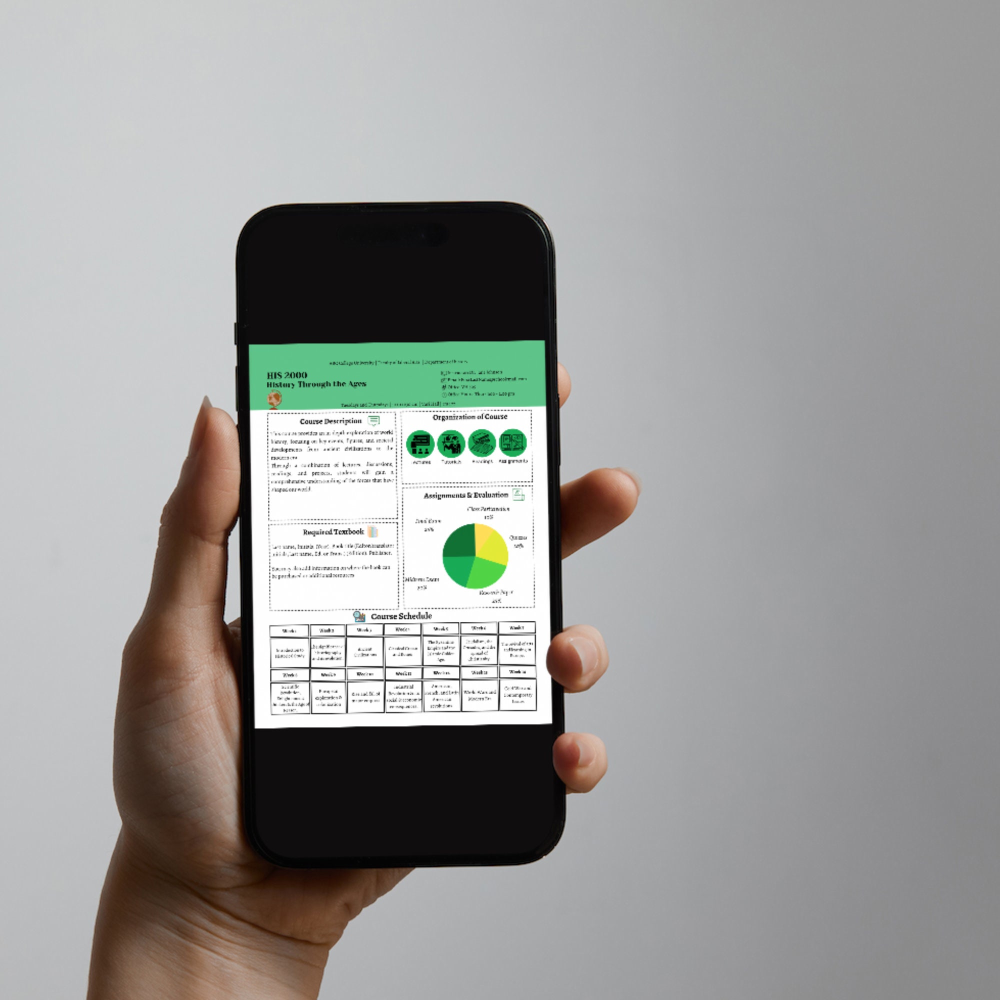 Infographic History Syllabus V2 Template | Infographic Visual Syllabus ...