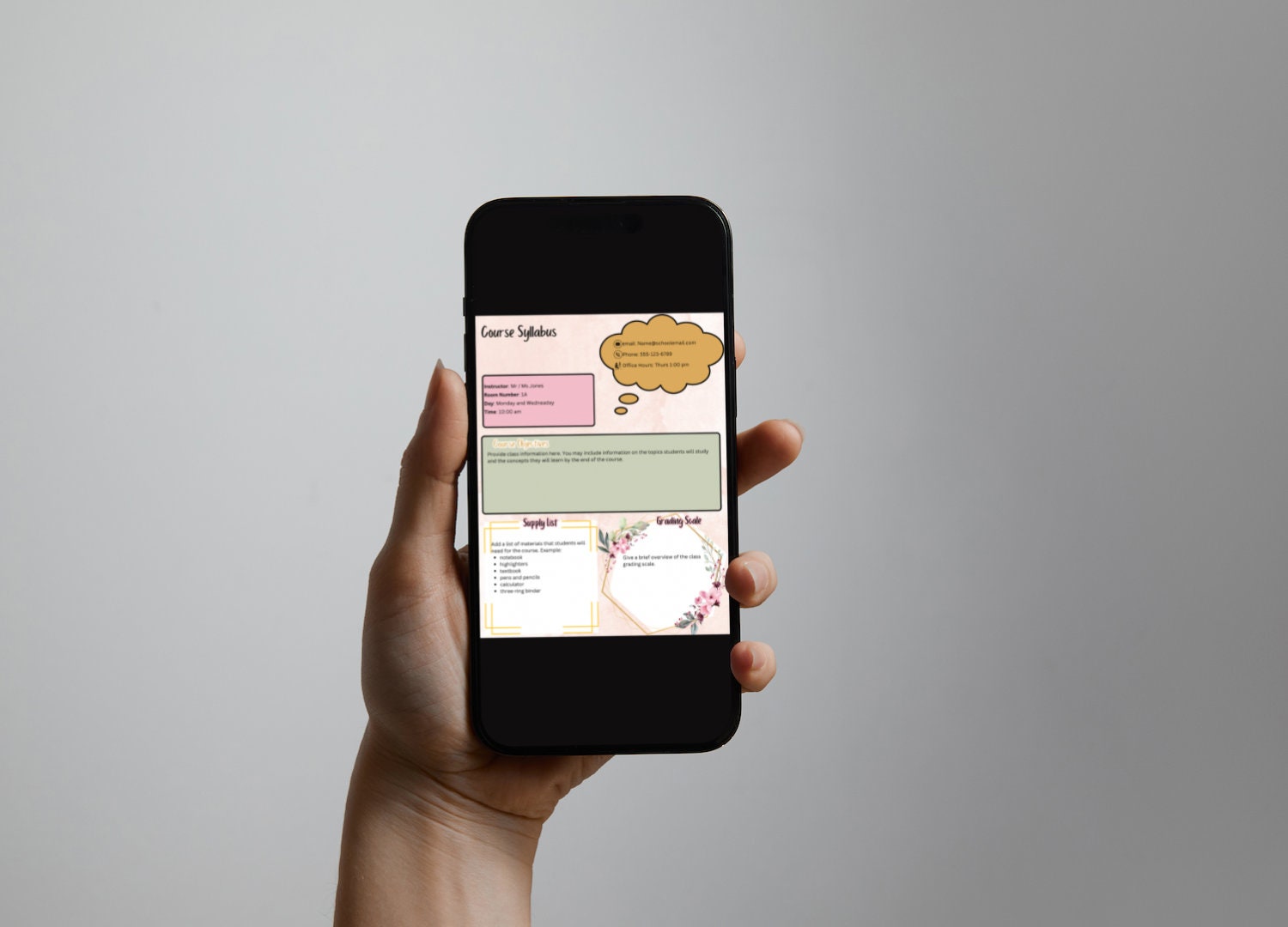 Colorful Syllabus Template Version 3 | Editable Syllabus | Colorful ...