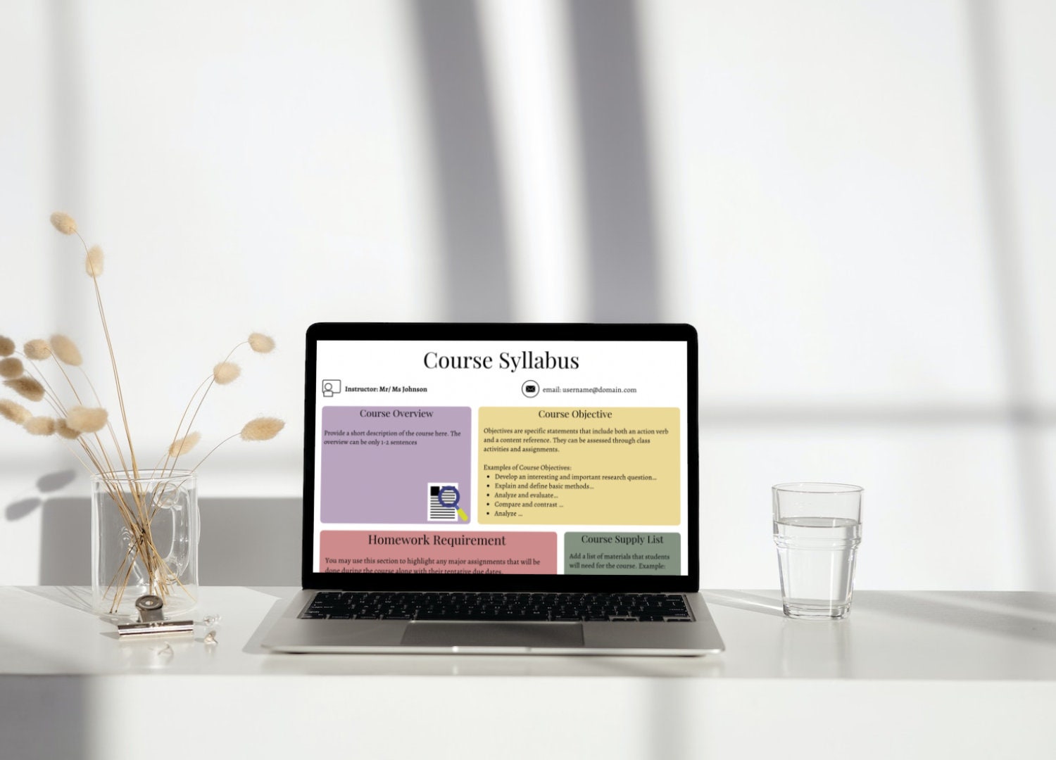 Colorful Syllabus Template Version 1 | Middle School Syllabus | High ...