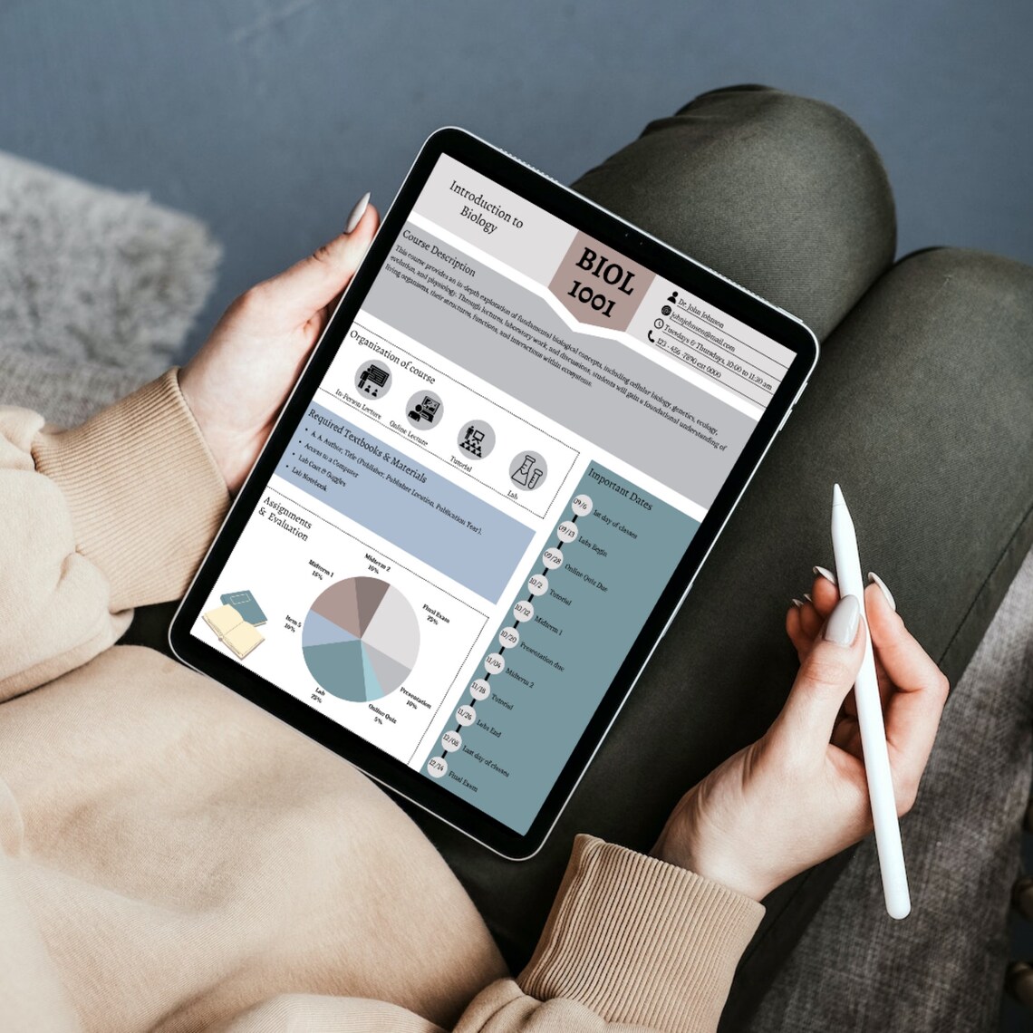 Infographic Biology Syllabus V3 for Science Courses Canva Template ...