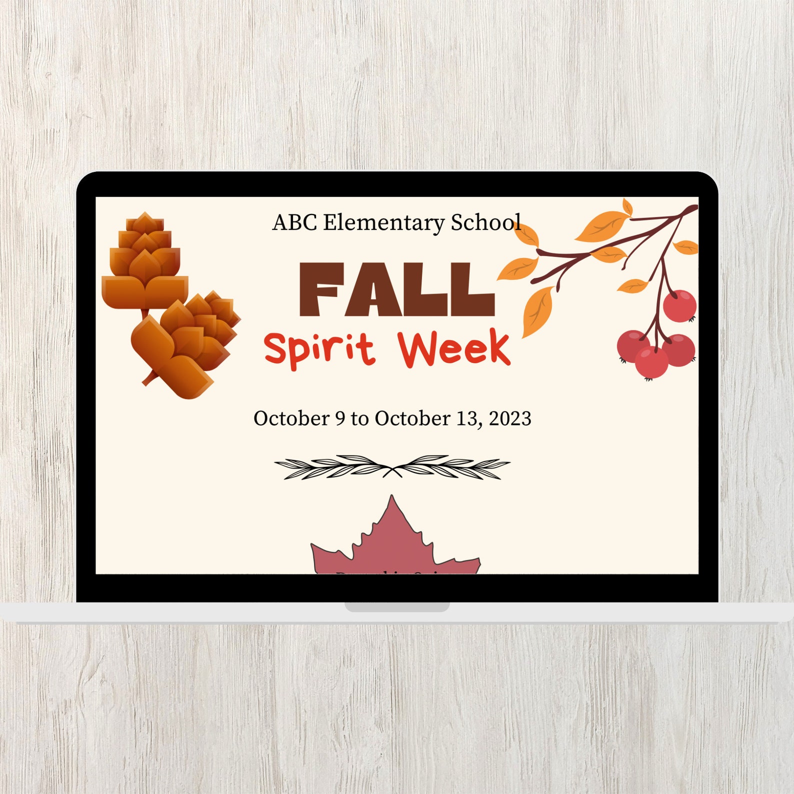 Editable Fall Spirit Week V4 Flyer Template | Spirit Week Ideas | Fall ...