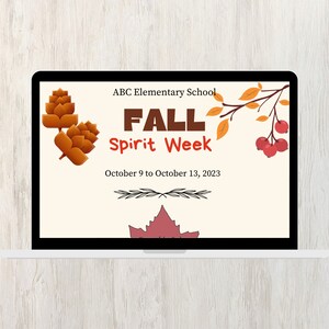 Editable Fall Spirit Week V4 Flyer Template | Spirit Week Ideas | Fall ...